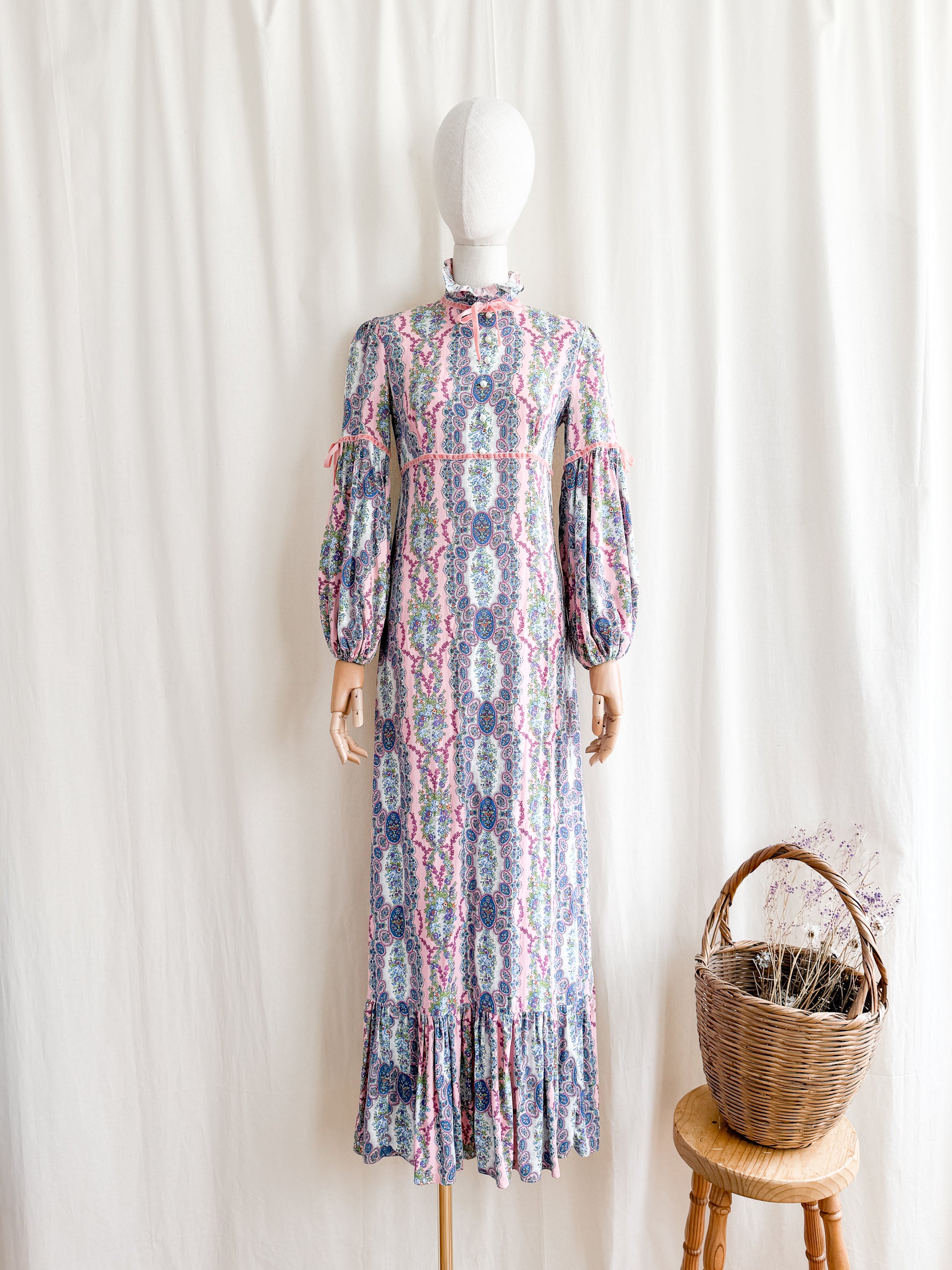 Precious 70s Richard Shops Cotton Maxi Dress – The Pansy Garden