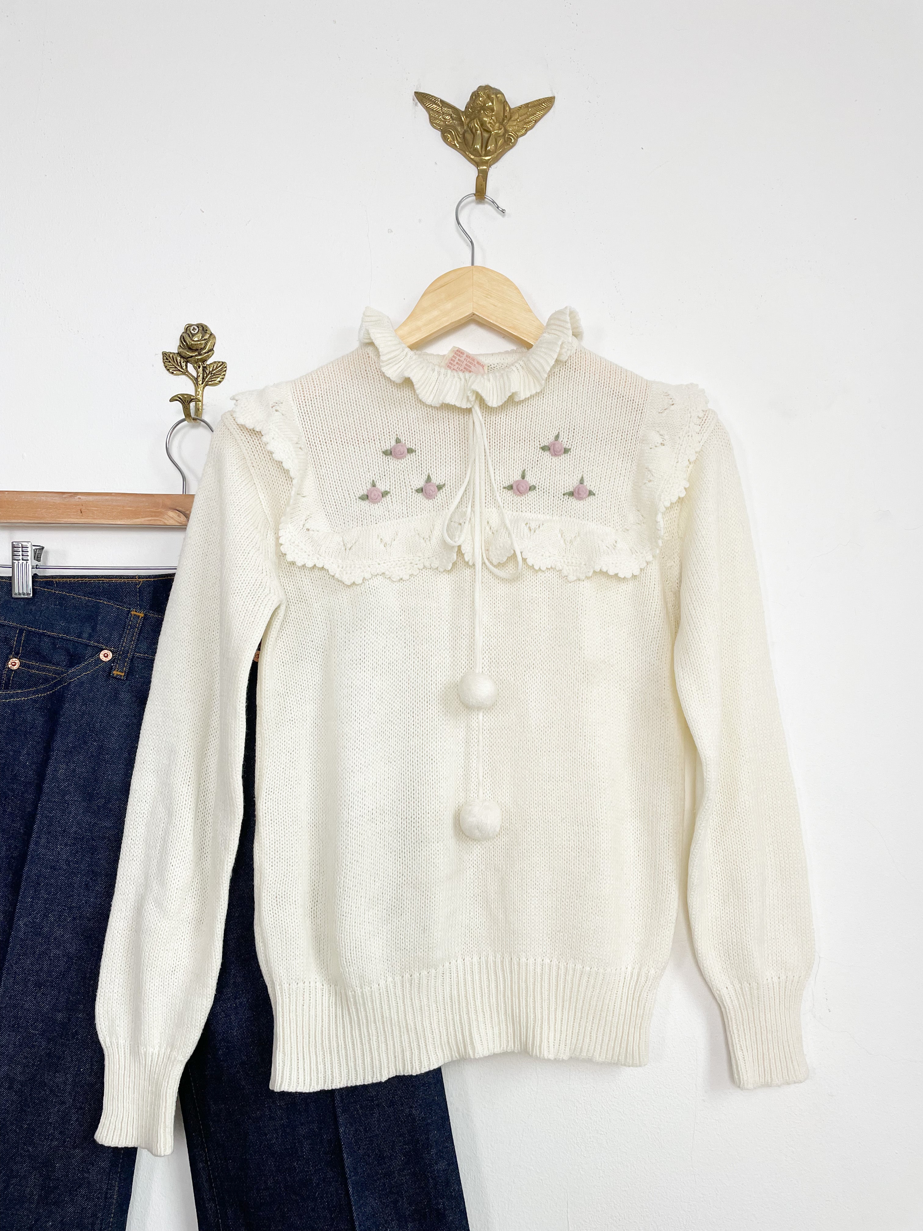 The Ditsy Knit Sweater – The Pansy Garden